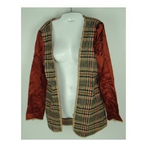 Vintage | Tops | Vintage Plaid Zip Out Wool Blend Coat Liner Boho S ...